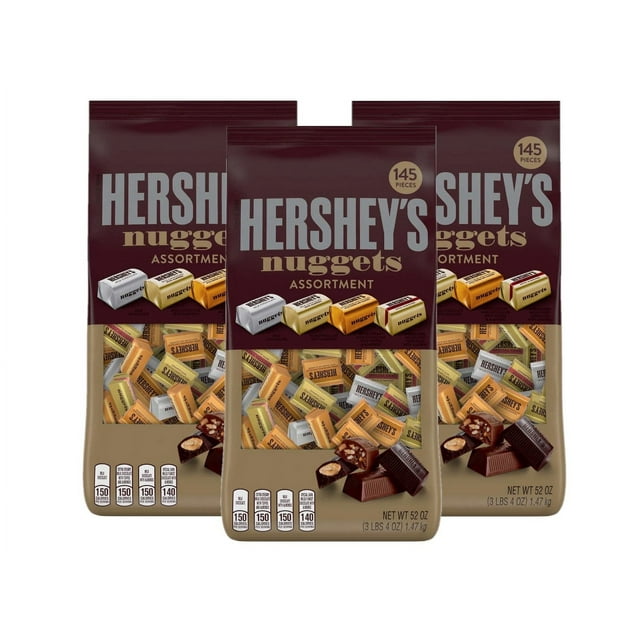 3 Pack | Hershey's Chocolate Nuggets, Variety Pack, 145 ct - Walmart.com