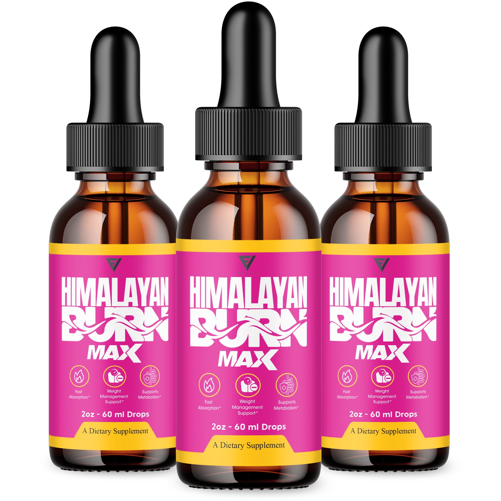 Fyvus Himalayan Burn Max Drops, Advanced Nutrition Supplement Pack, 6oz ...