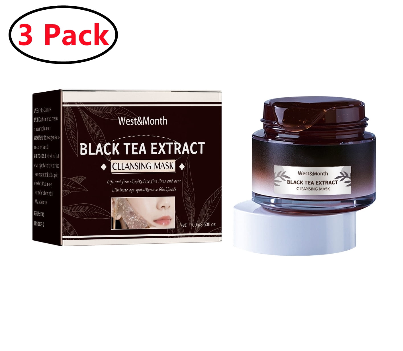 3 Pack Holographic Peel Off Moisturizing Face Mask - Reduces Wrinkles ...