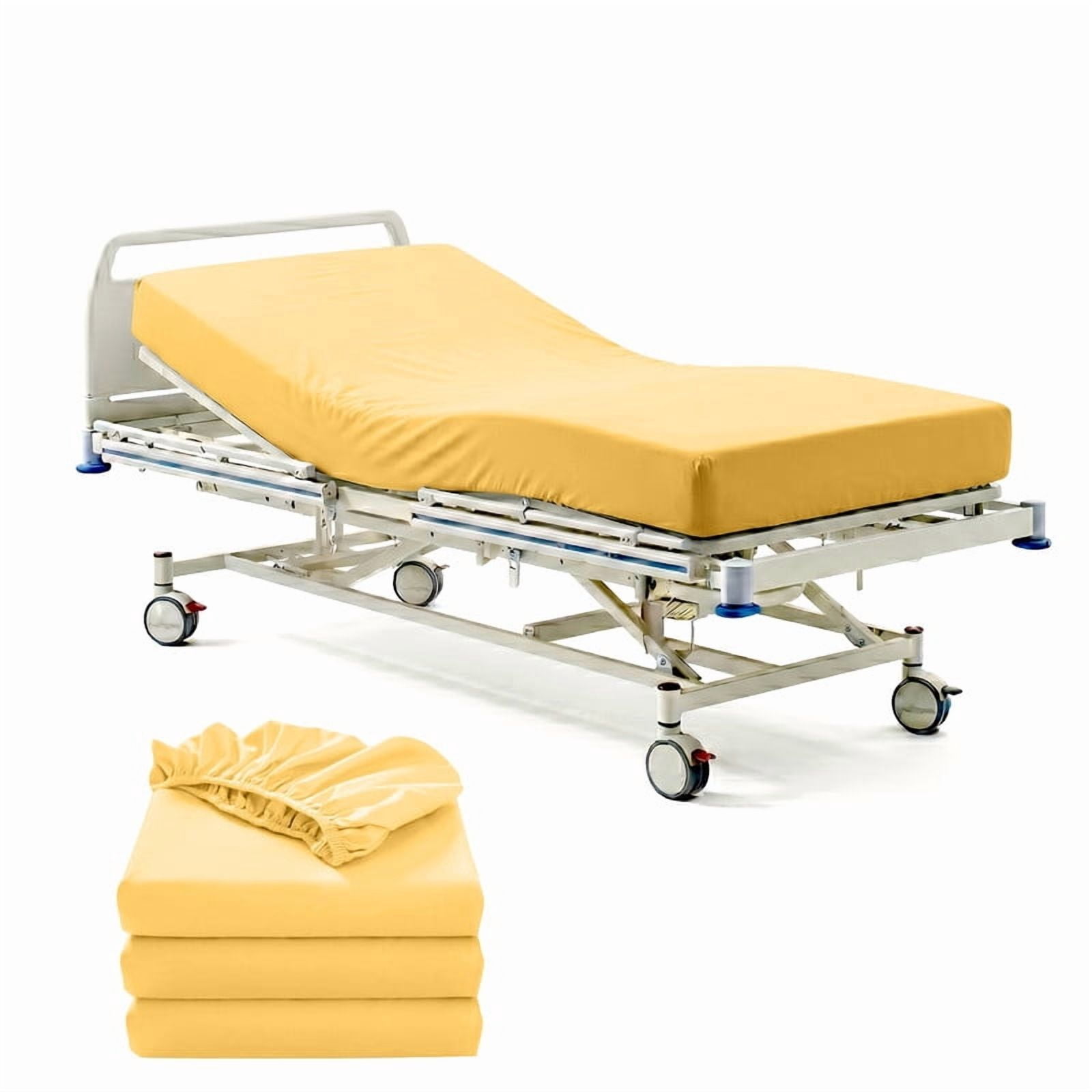 3 Pack Hospital Bed Fitted Sheets 36" x 80" x 14" Deep – 100% Egyptian ...