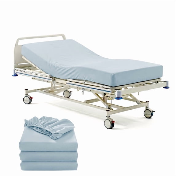 3 Pack Hospital Bed Fitted Sheets 36" x 80" x 9" Deep – 100% Egyptian ...