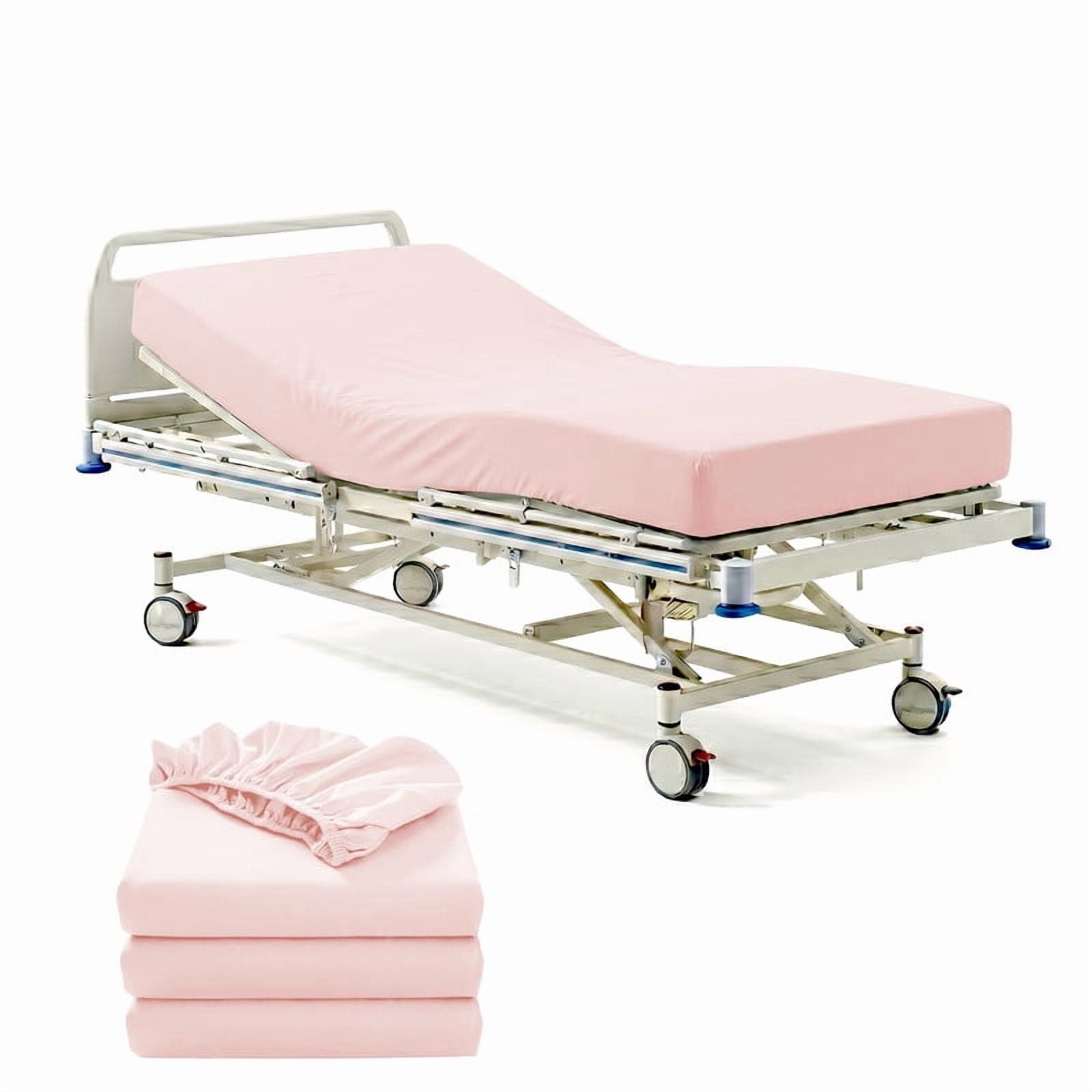 3 Pack Hospital Bed Fitted Sheets 36" x 84" x 12" Deep – 100% Egyptian ...