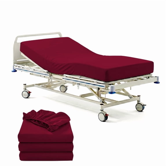 3 Pack Hospital Bed Fitted Sheets 36" x 84" x 14" Deep – 100% Egyptian ...