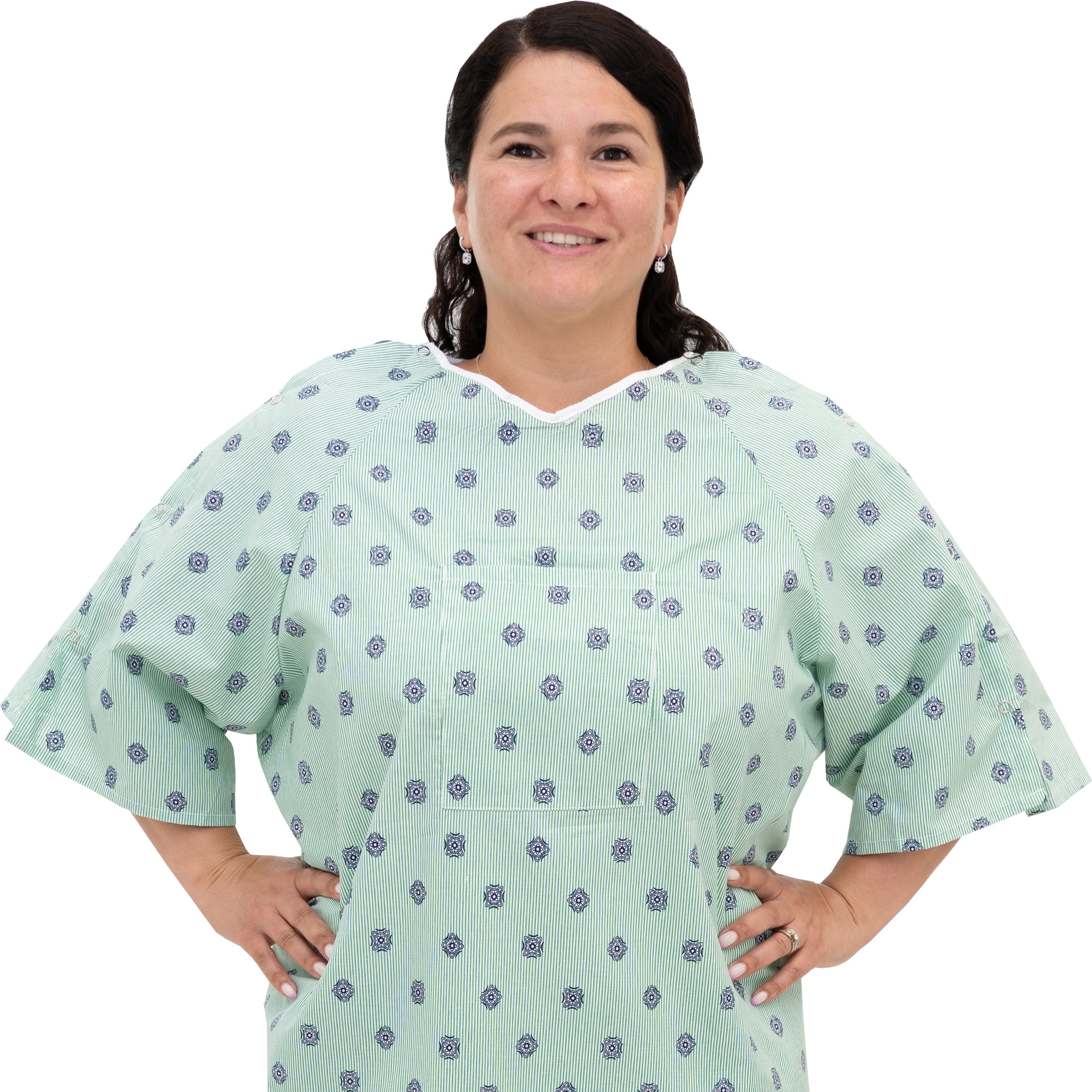 White Hospital Gown Hospital Gown With Snap Sleeves Hospital Gowns For ...