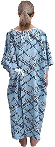 3 Pack - Hospital Patient Gowns Robe - Blue Abstract Print - Small to ...