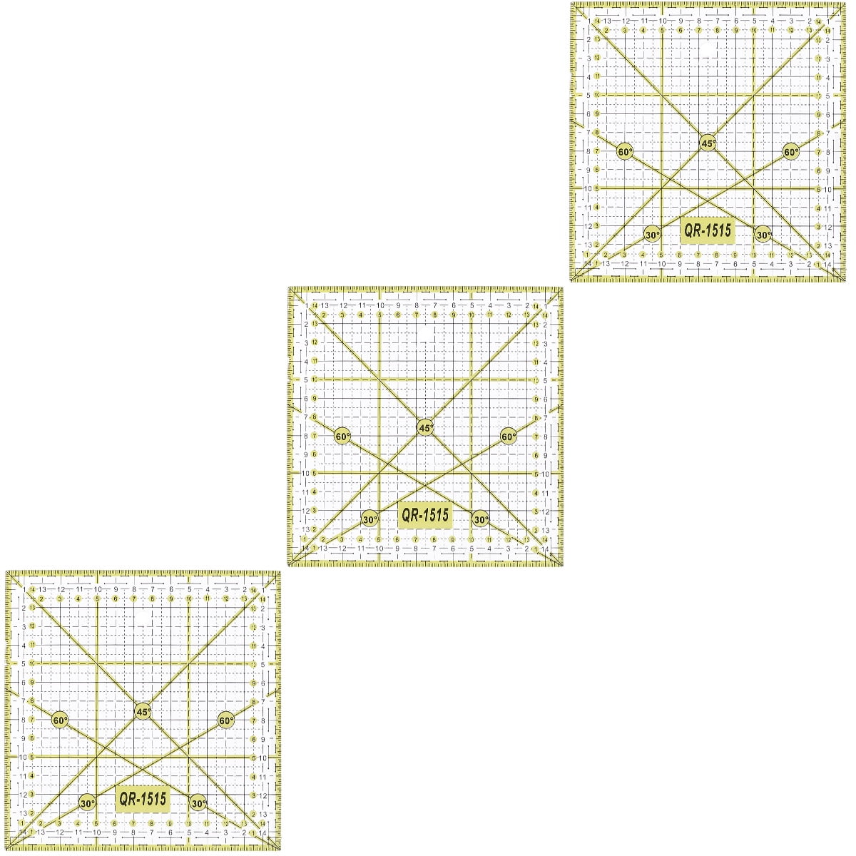 3 Pack Hot Ironing Ruler Seam Ruler Patchwork Ruler Quilt Ruler 15X15CM ...