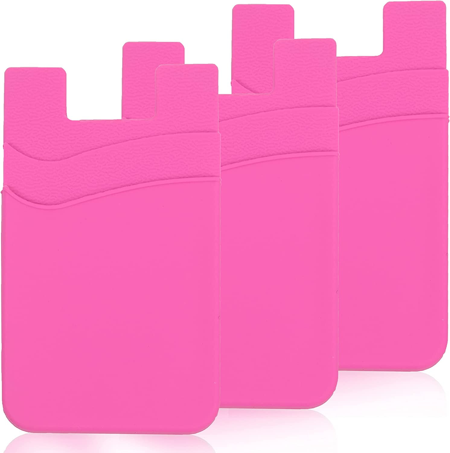 3 Pack Hot Pink Adhesive Phone Wallet Stick on Card Holder for Phone ...