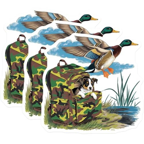 (3 Pack) Hunting Dog Decals - Duck Hunting - Camo Backpack Decal - 3 ...