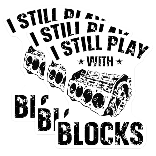 (3 Pack) I Still Play with Blocks Decals - Funny Engine Decal - Auto ...