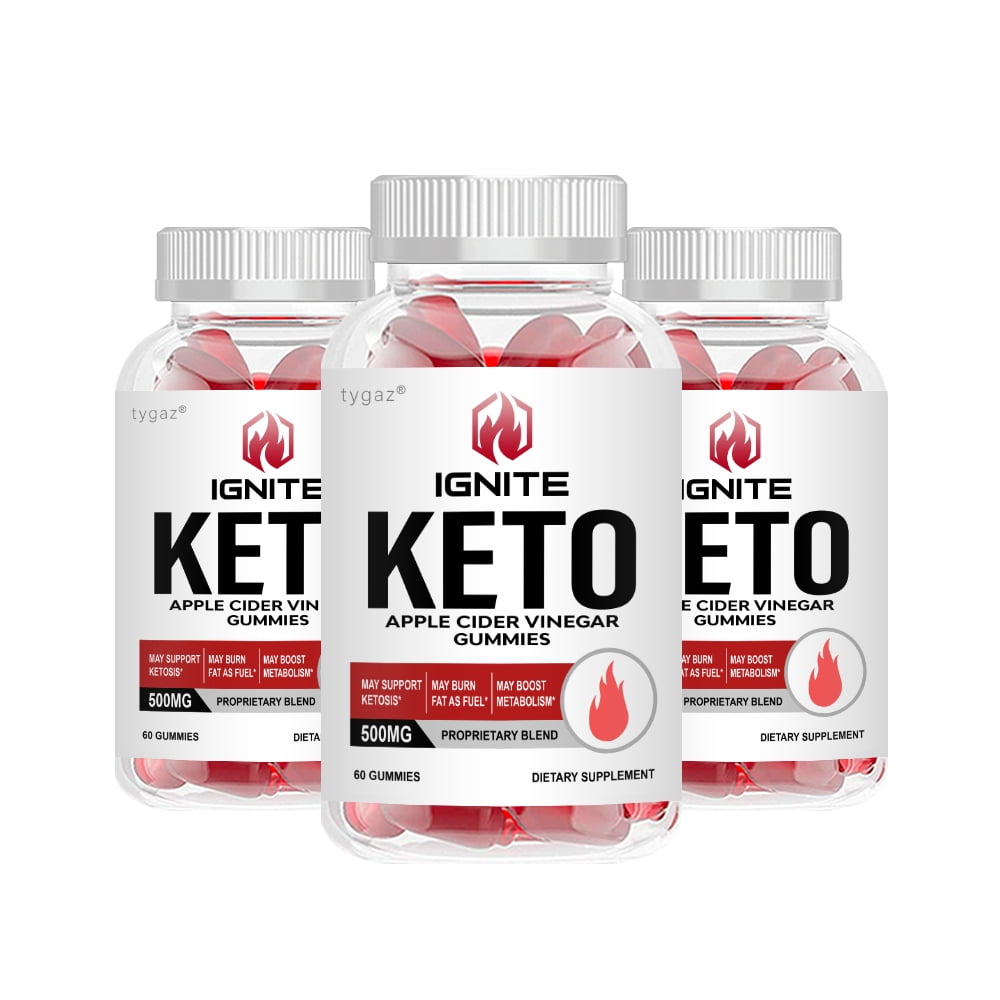 (3 Pack) Ignite - Ignite Keto + ACV Metabolism Gummies - Walmart.com