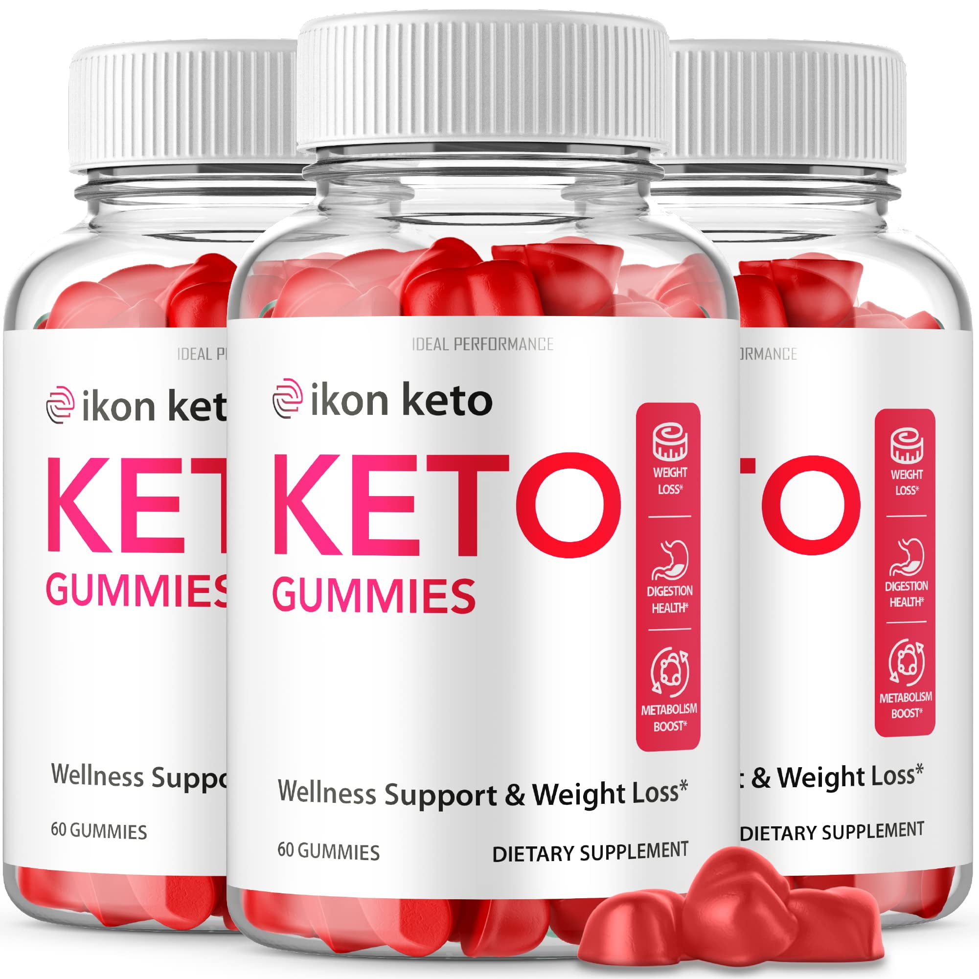 (3 Pack) Ikon Keto Gummies Ikon Keto ACV Gummies (180 Gummies) - Walmart Business Supplies