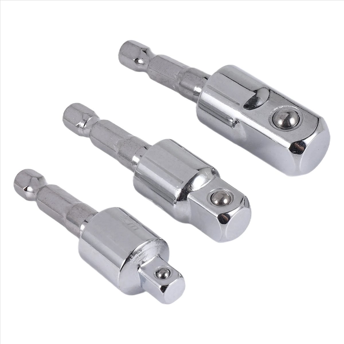 3 Pack Impact Grade Socket Adapter 360-Degree Universal Joint Swivel ...