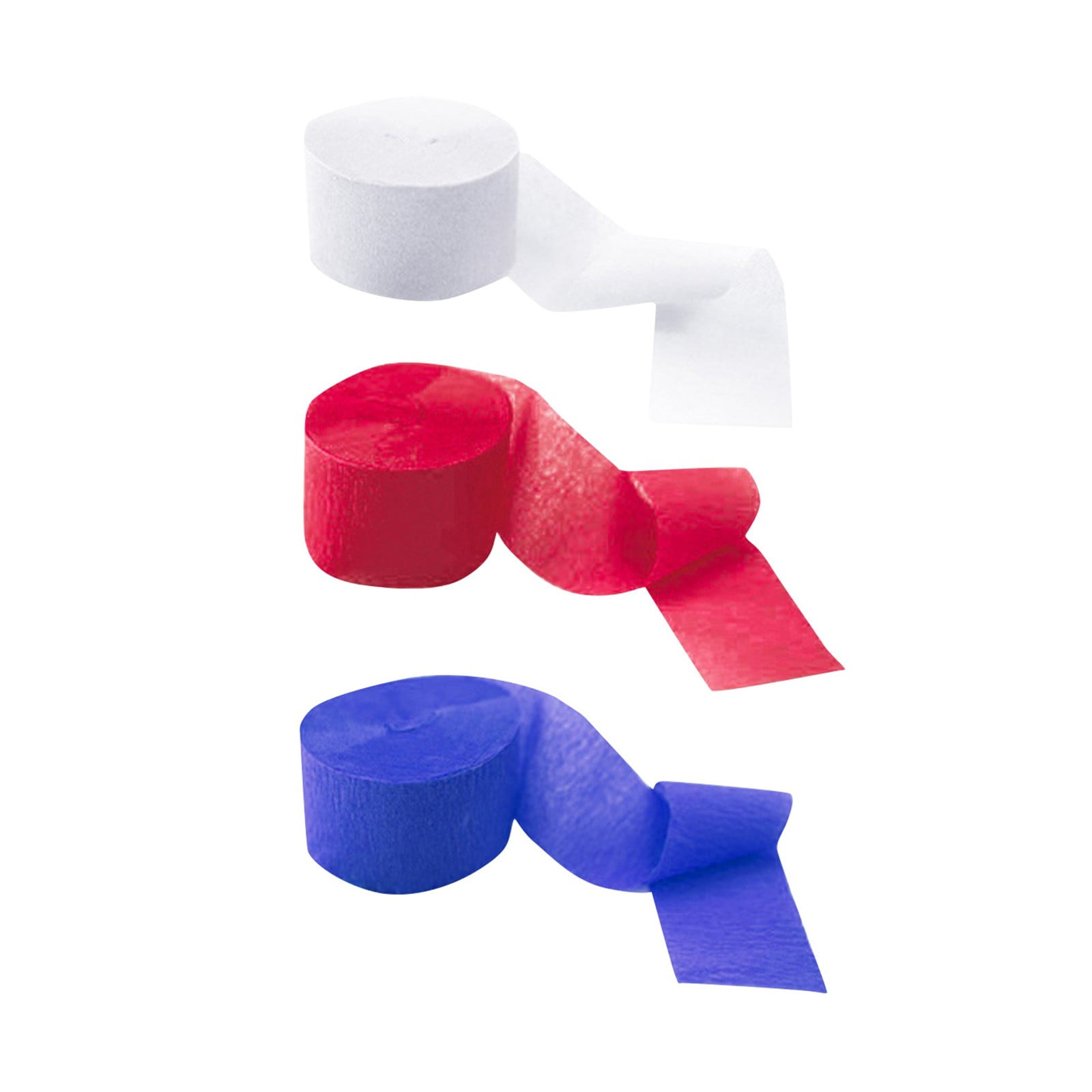 3 Pack Independence Day Crepe Paper Streamer Roll Set Red Blue White ...