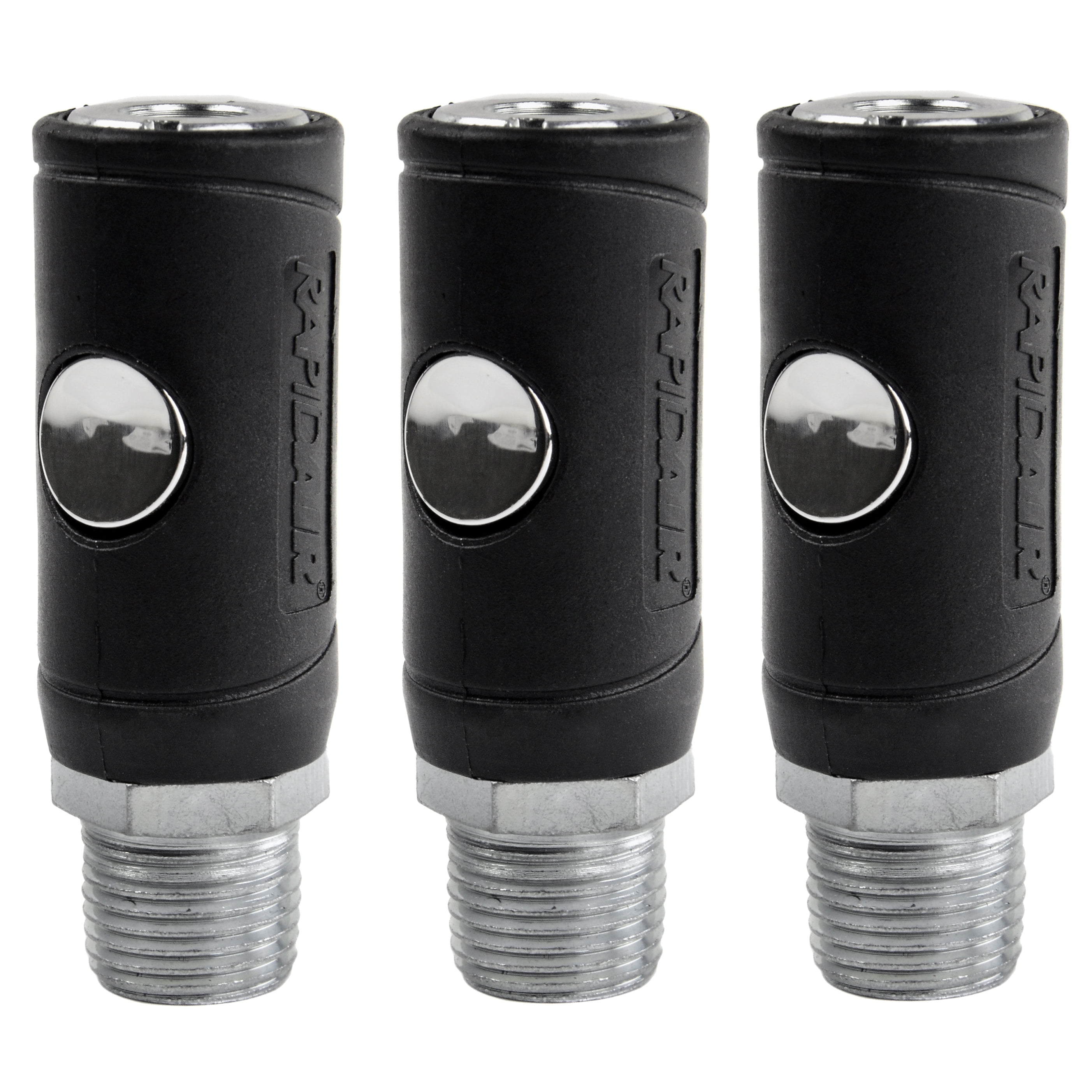 Free Shipping! 3 Pack Industrial Style Safety Air Plug Coupler 1/4 ...