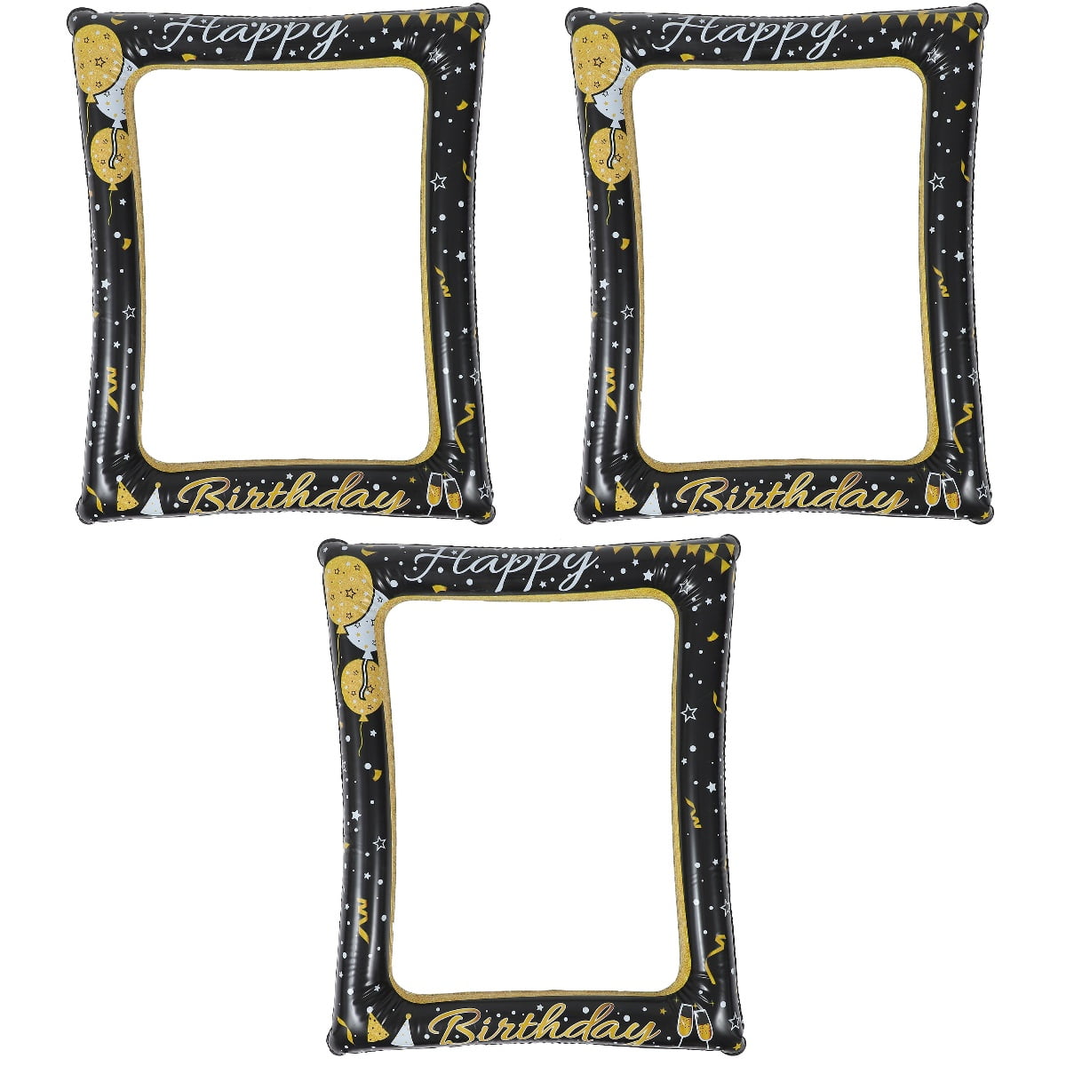 3 Pack Inflatable Photo Frame Birthday Booth Props Selfie for Party ...