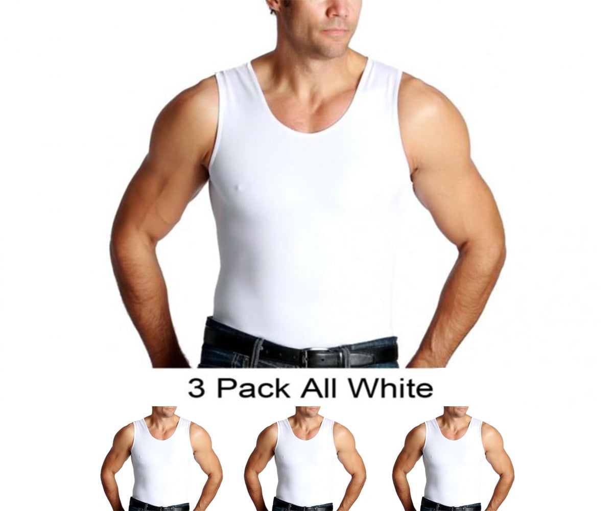 3-Pack Insta Slim Compression Muscle Tank MS0003 - Walmart.com