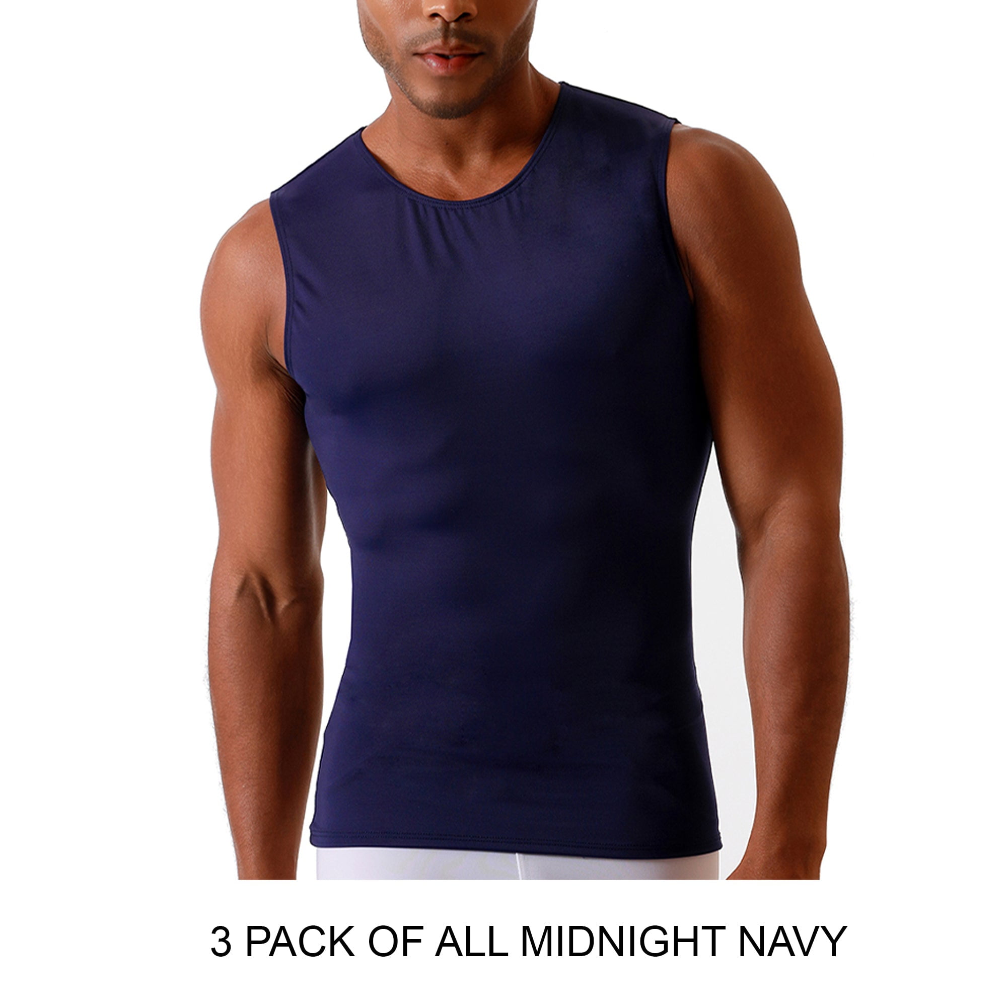 3 Pack Insta Slim Compression Sleeveless Crew Neck Tank TS00N3 ...