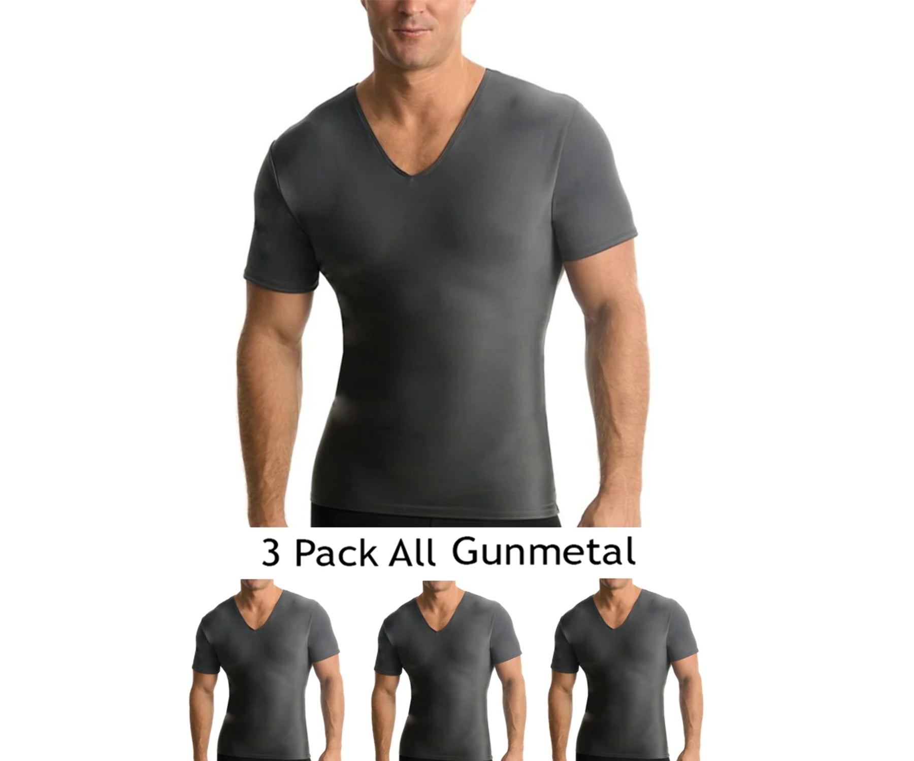 3-Pack Insta Slim I.S.Pro USA Activewear Compression V-Necks VA0003 ...