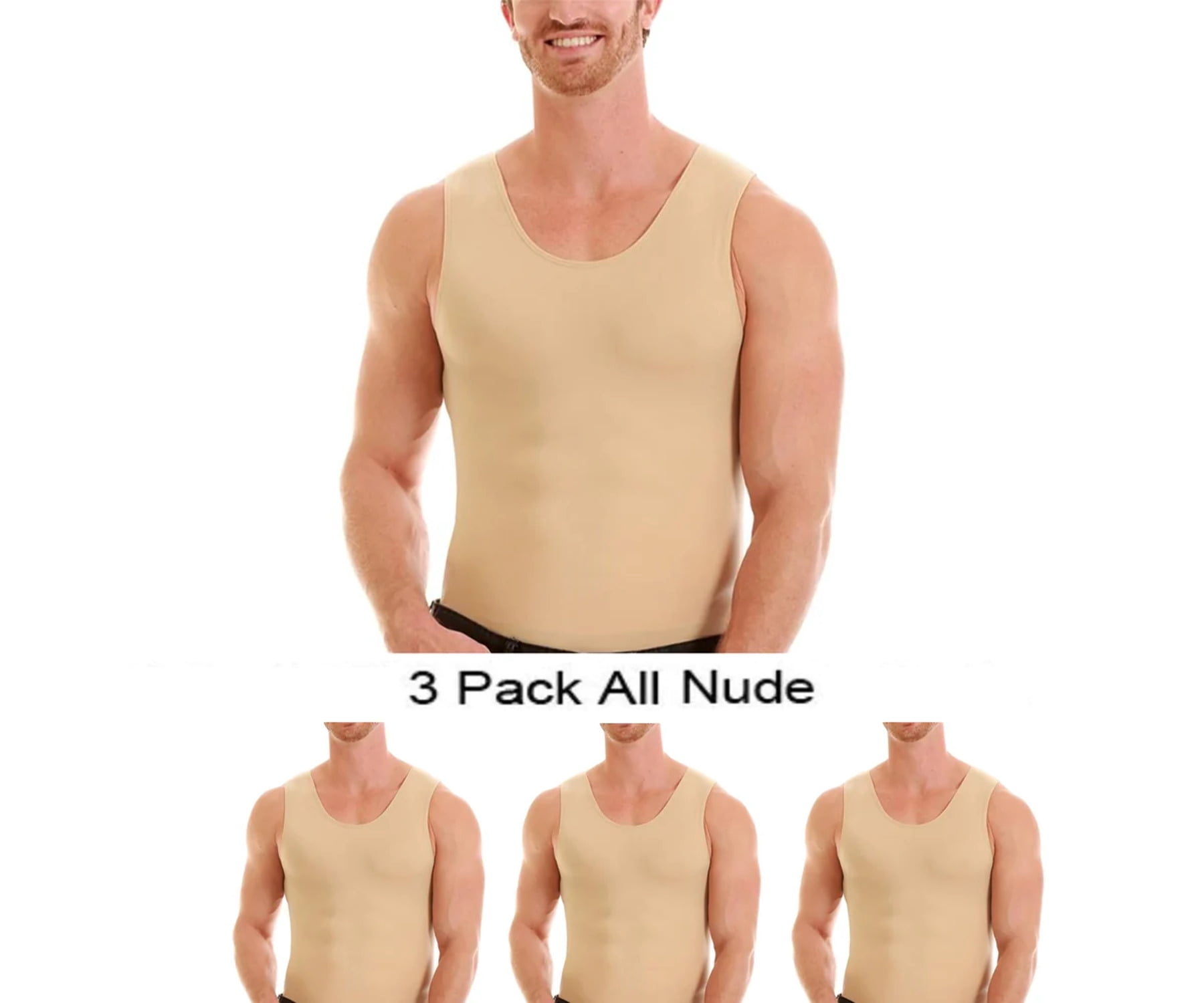 3-Pack Insta Slim I.S.Pro USA Big Tall Compression Muscle Tanks ...