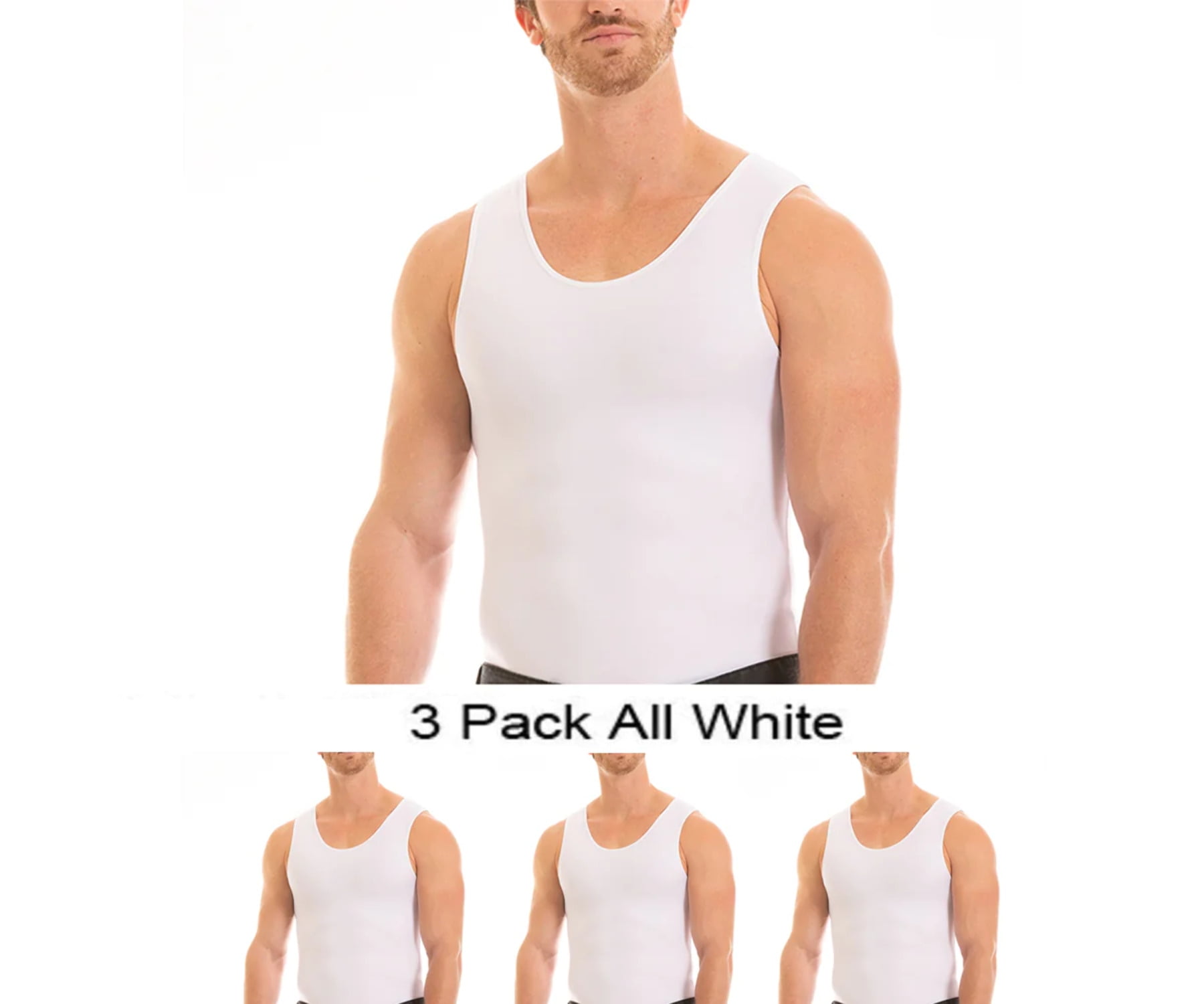 3-Pack Insta Slim I.S.Pro USA Big Tall Compression Muscle Tanks ...