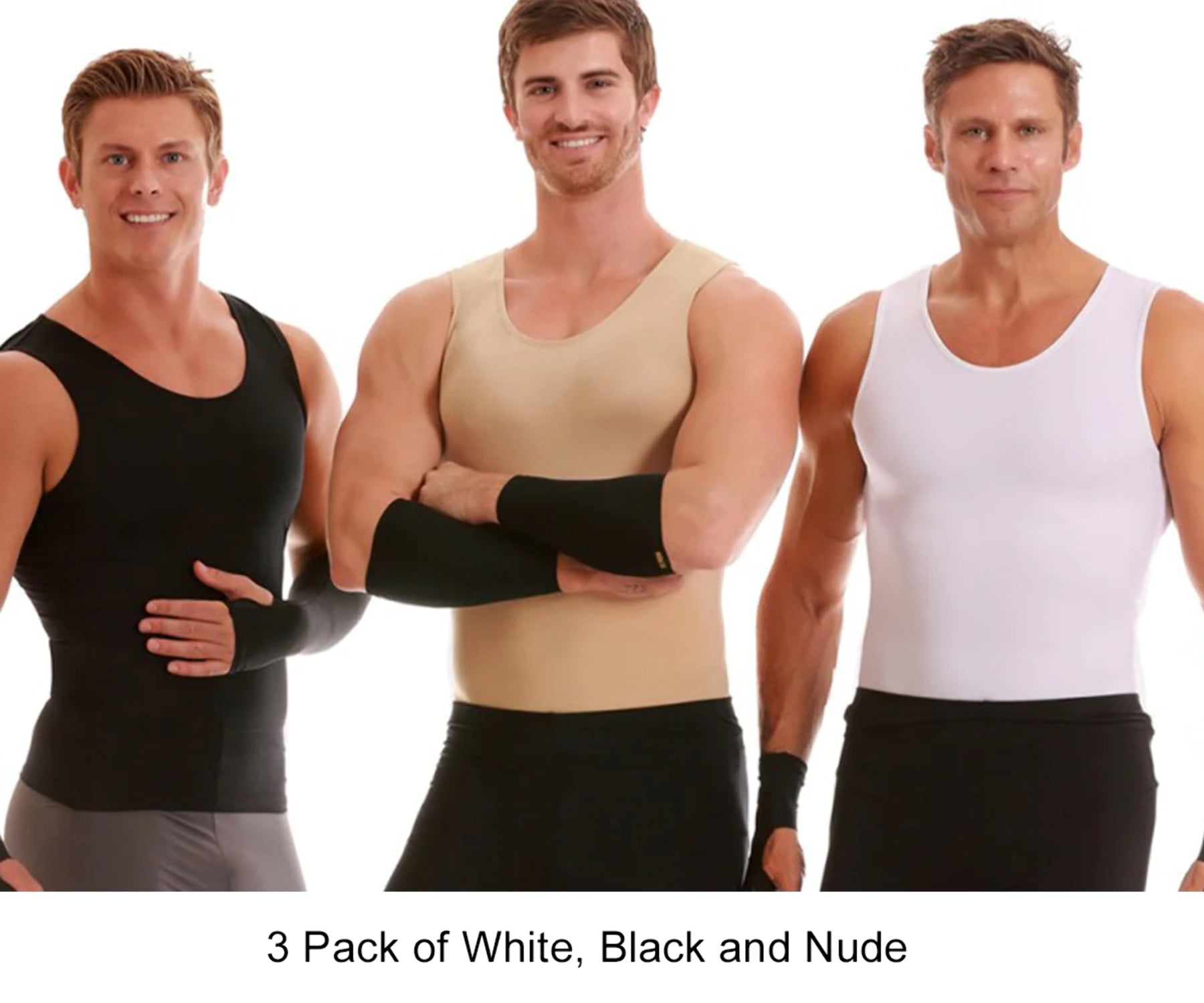 3-Pack Insta Slim I.S.Pro USA Big Tall Compression Muscle Tanks ...