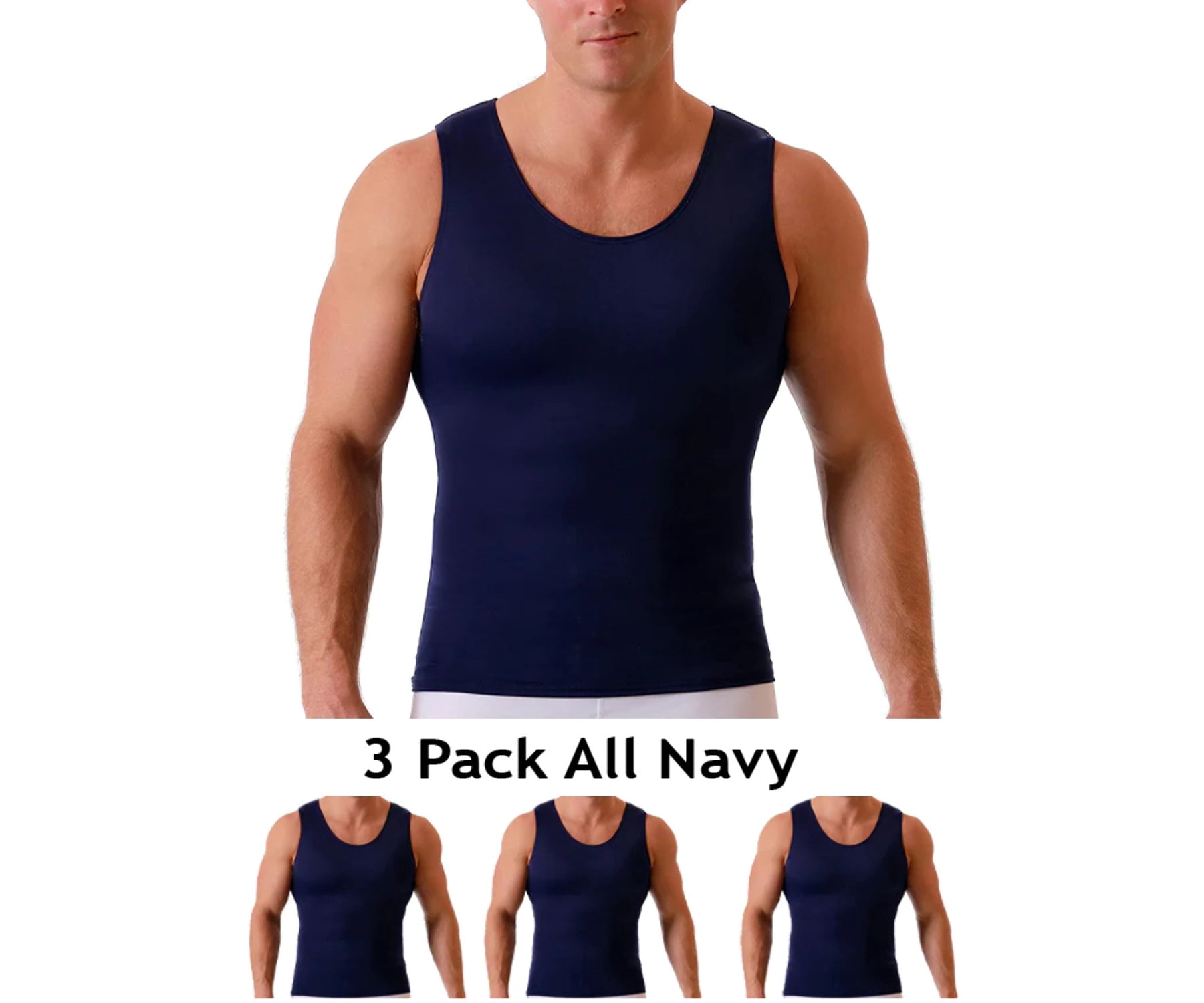 3-Pack Insta Slim I.S.Pro USA Compression Muscle Tanks MS0003 - Walmart.com