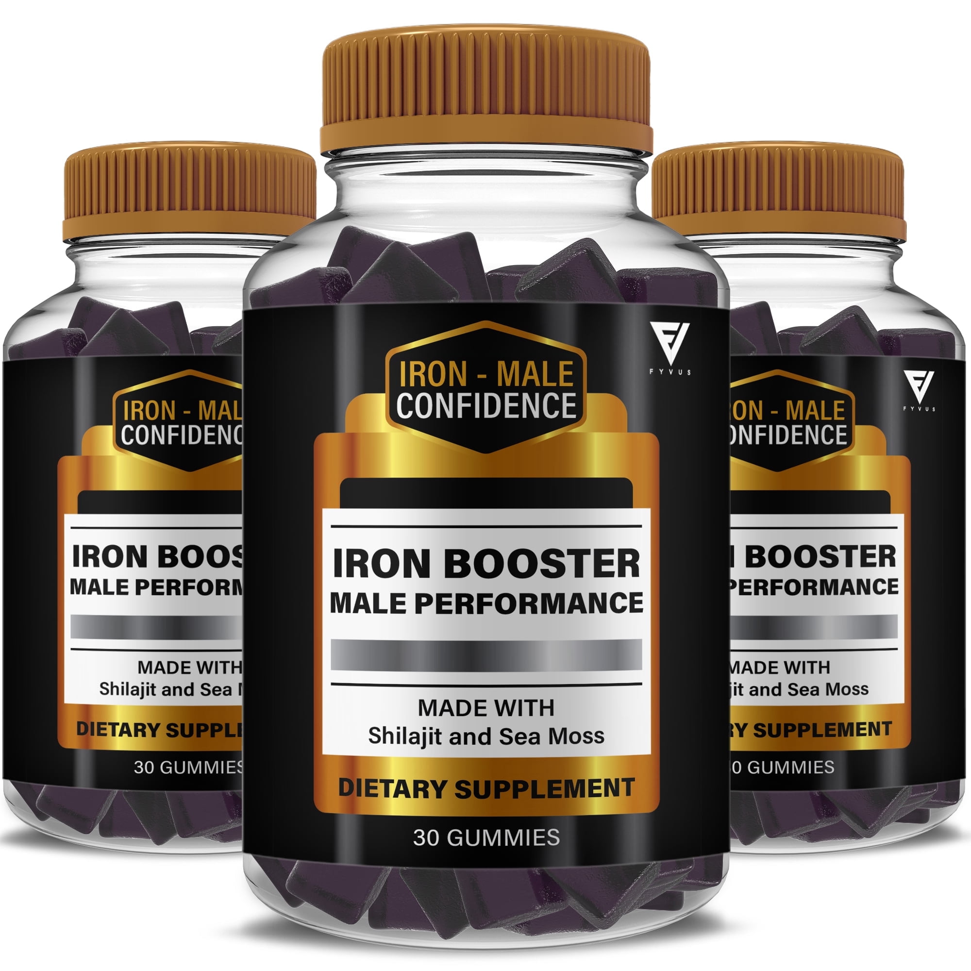 (3 Pack) Iron Booster Male Performance, IronBooster Advanced (3 Month ...