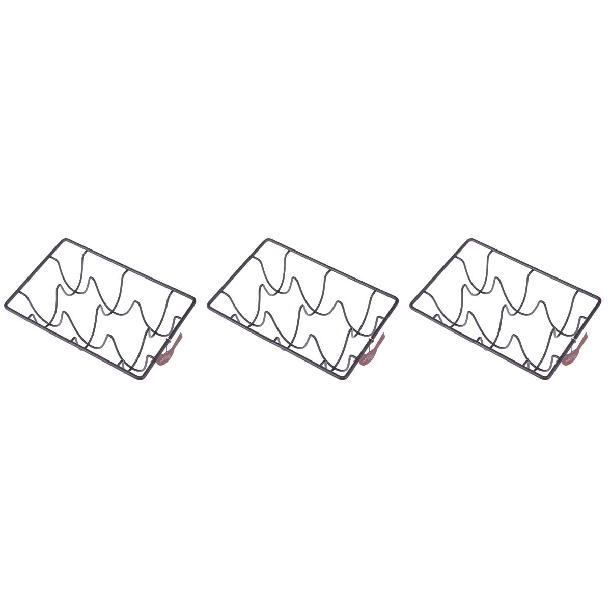 3 Pack Iron Egg Rack Storage Holder Bar Optics Wall Mounted Black ...