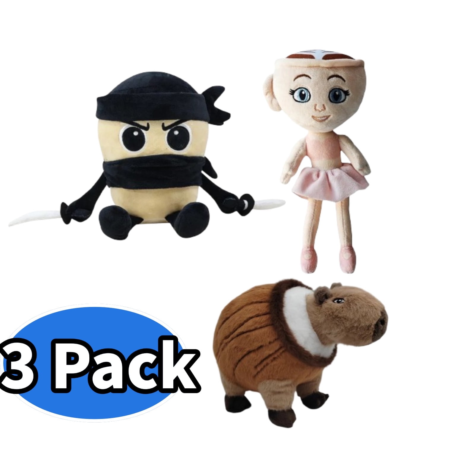 3 Pack Italian Brainrot Toy,Cappuccina Ballerina,Coconut Guinea Pig and ...