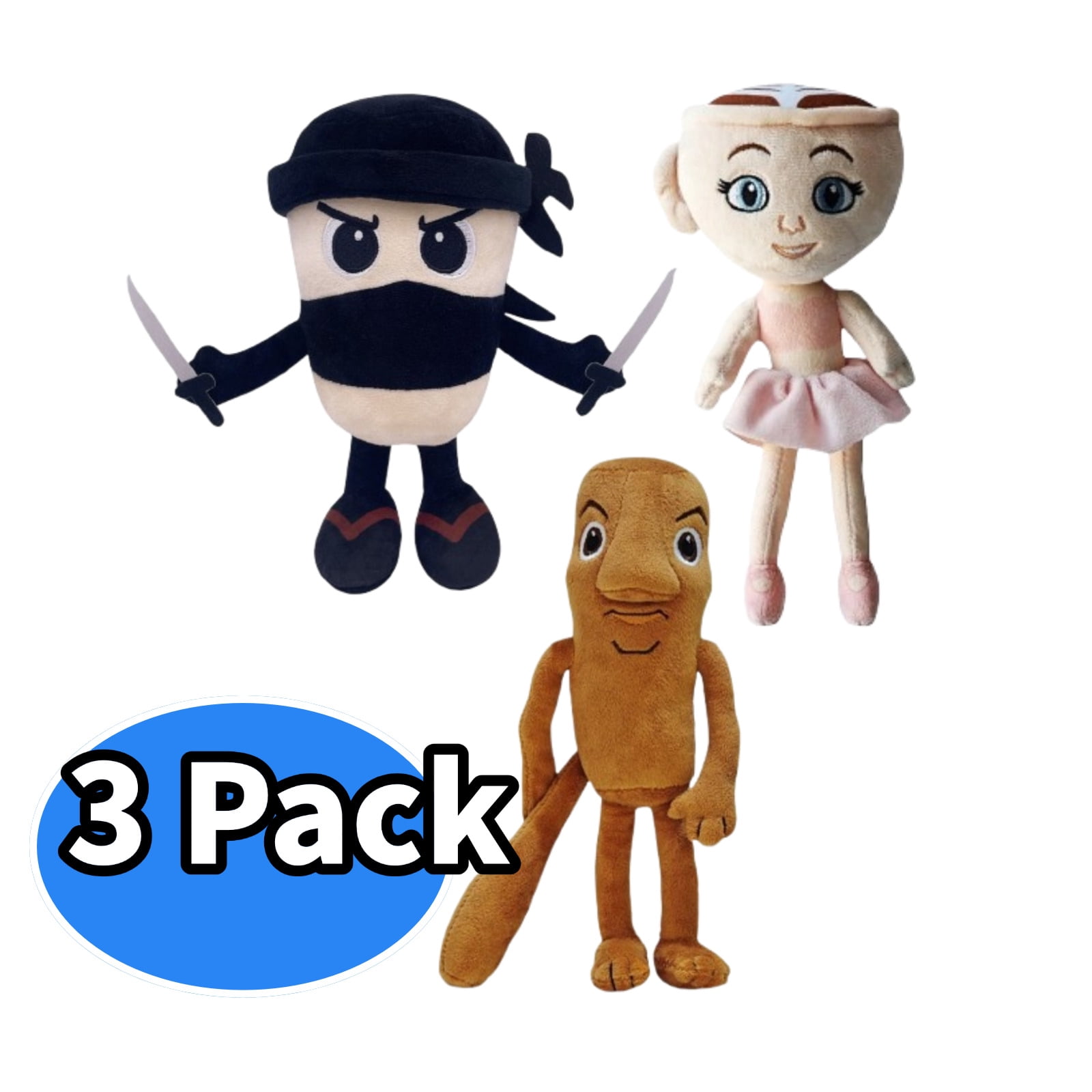 3 Pack Italian Brainrot Toys Set, Cappuccino Assassino,Tung Tung Tung ...