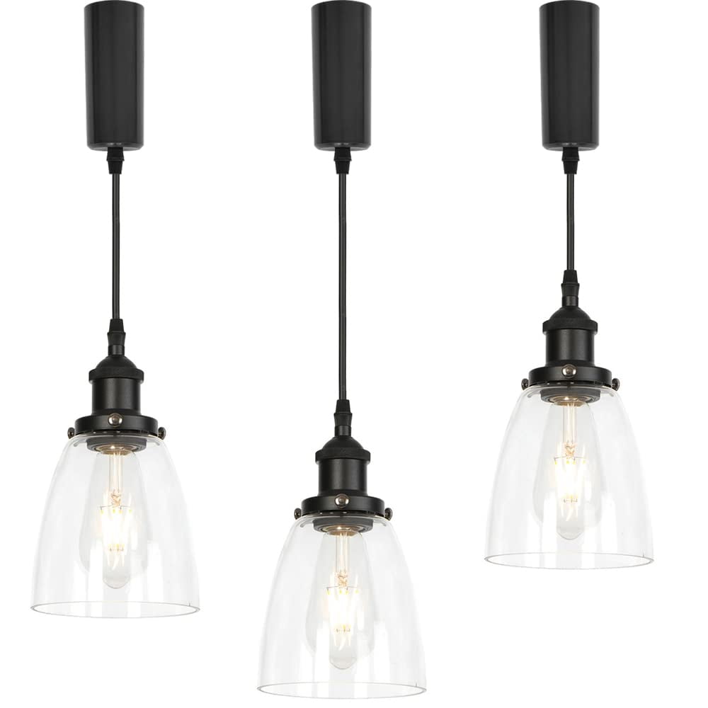 3-Pack J-Type Track Lighting Pendants Restaurant Chandelier Bell Shape ...