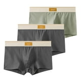 3 Pack JSKUMAR Mens Cotton Basic Underwear Boxer Briefs Big and Tall ...