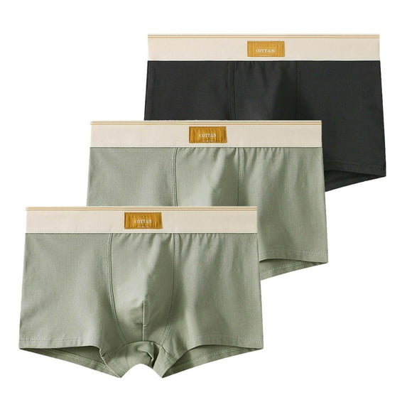 3 Pack JSKUMAR Mens Cotton Basic Underwear Boxer Briefs Big and Tall ...
