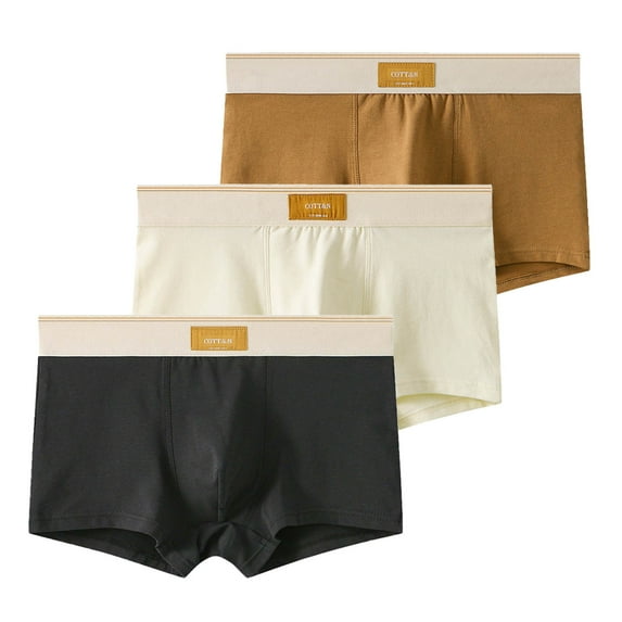 3 Pack JSKUMAR Mens Cotton Basic Underwear Boxer Briefs Big and Tall ...