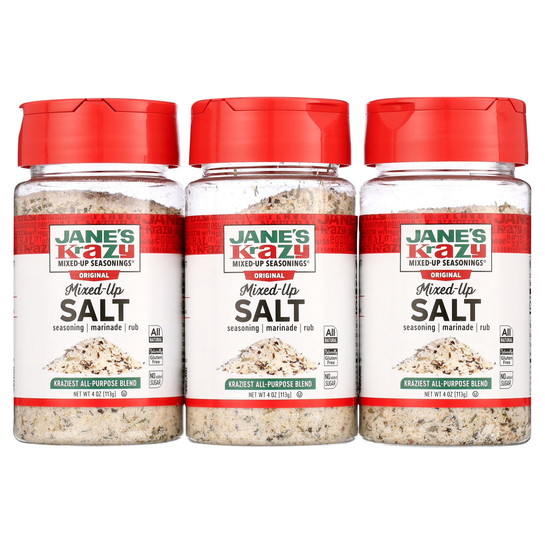 Jane's Krazy Mixed-Up Seasonings 4 oz Pack, Herb Spiced Salt with ...