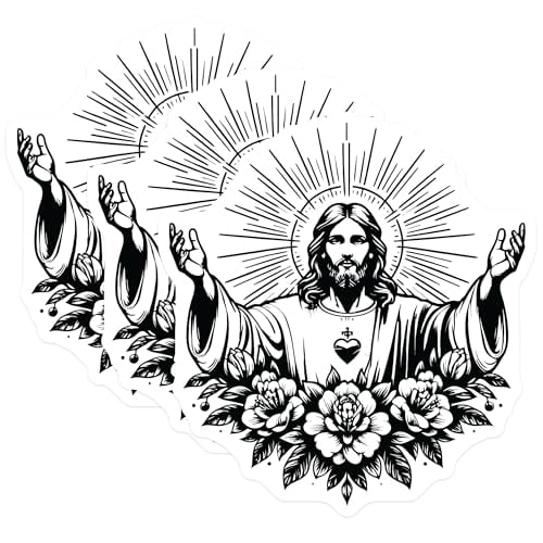 (3 Pack) Jesus Christ Decals - Religious Stickers - Christian Decal - 3 ...