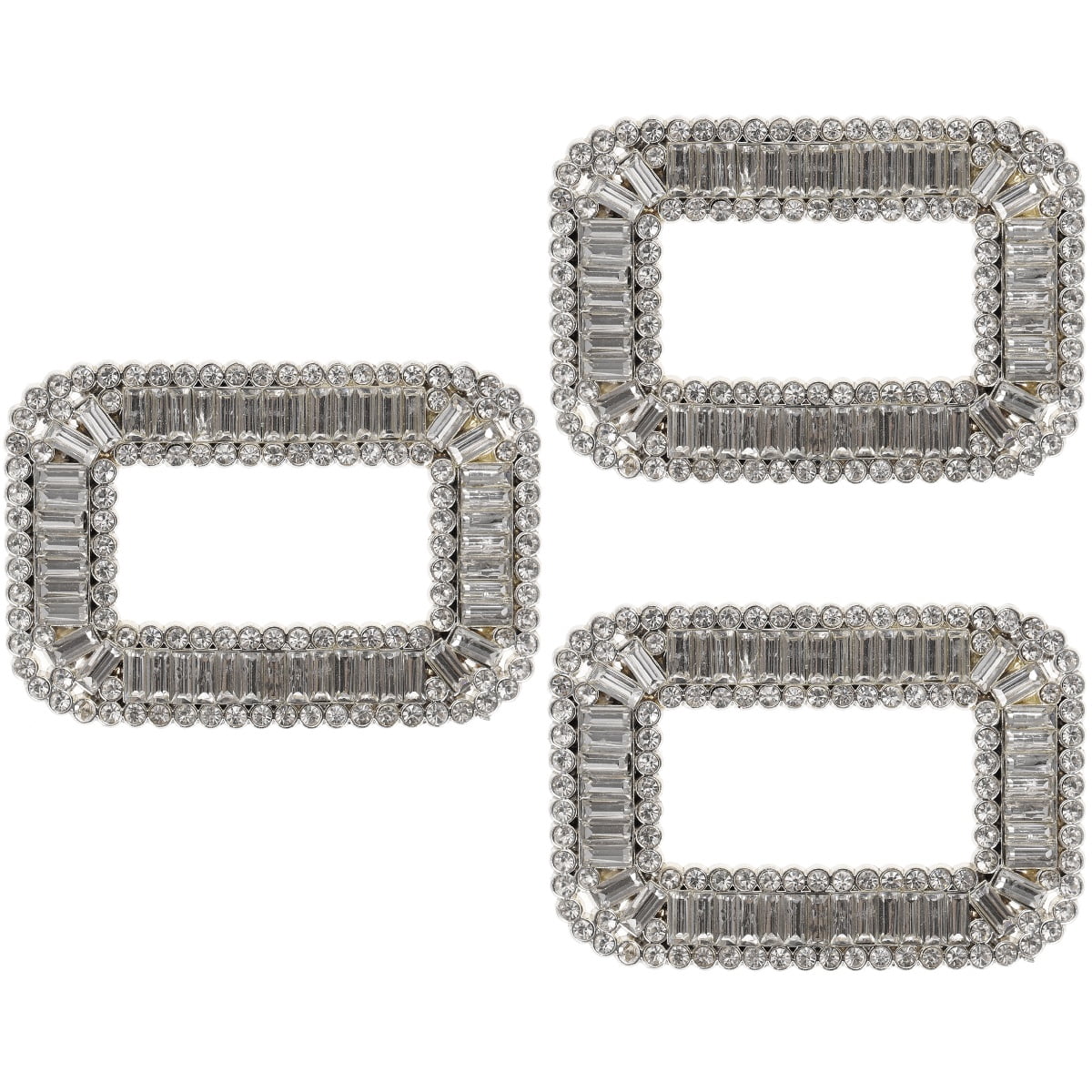 3 Pack Jeweled Shoe Clip Clips Wedding Bride Detachable Buckle Bridal ...