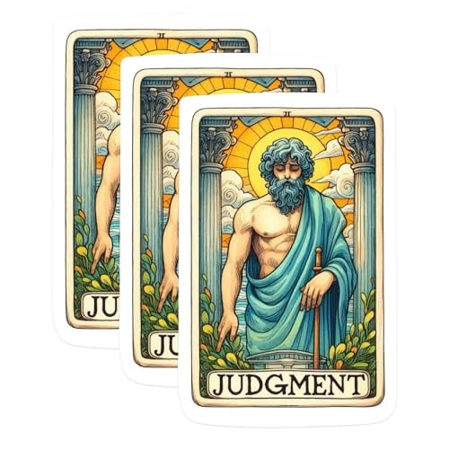 (3 Pack) Judgment Tarot Card Decals - Major Arcana Decal - Spiritual ...