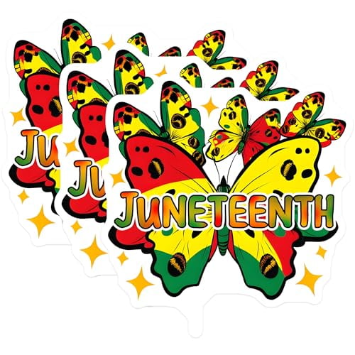 (3 Pack) Juneteenth Butterflies Decals - Freedom Day - Black History ...