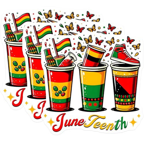 (3 Pack) Juneteenth Decals - Black History - Pan African Decals - 3 ...