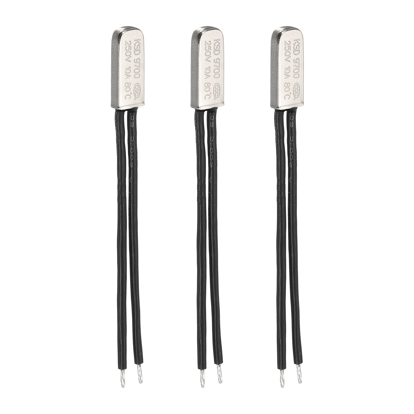 3 Pack KSD9700 Thermostat, 80C Normally Close N.C Temperature Switch ...