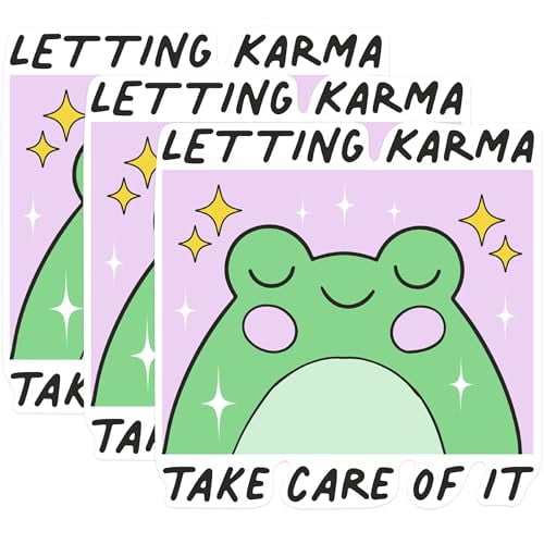(3 Pack) Karma Frog Decals - Laptop Decal - Funny Frog Sticker - 3 ...
