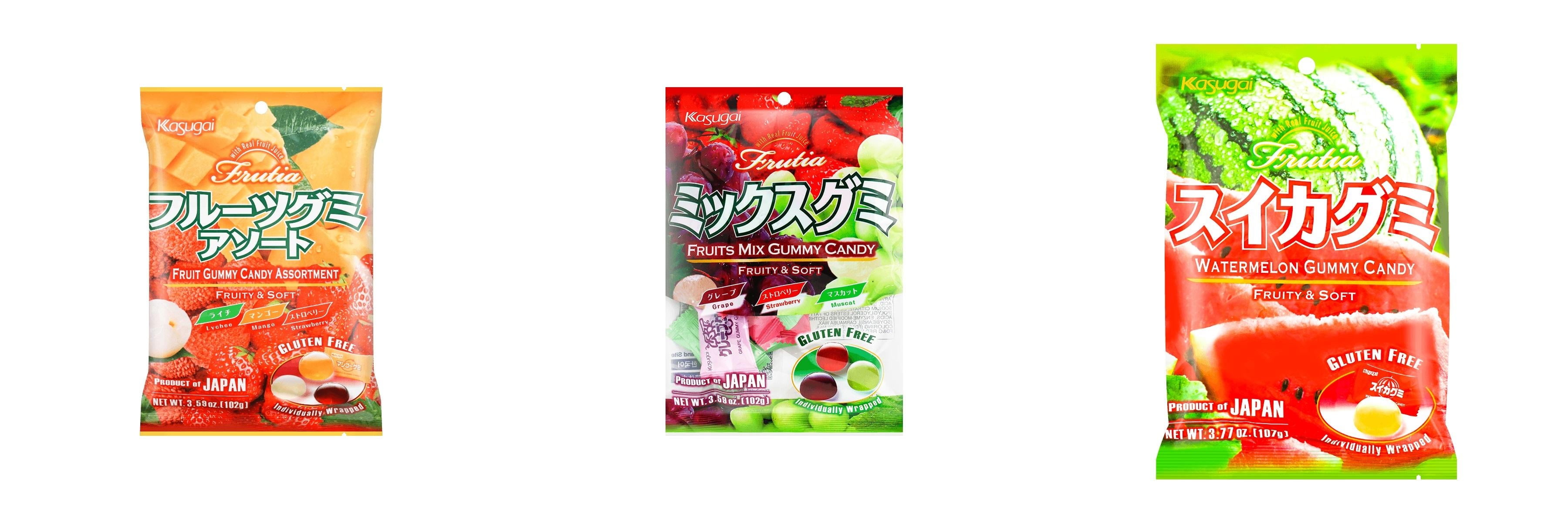 3 Pack Kasugai Gummy Candies, Made in Japan, Gluten Free, Mix 3 Flavor ...