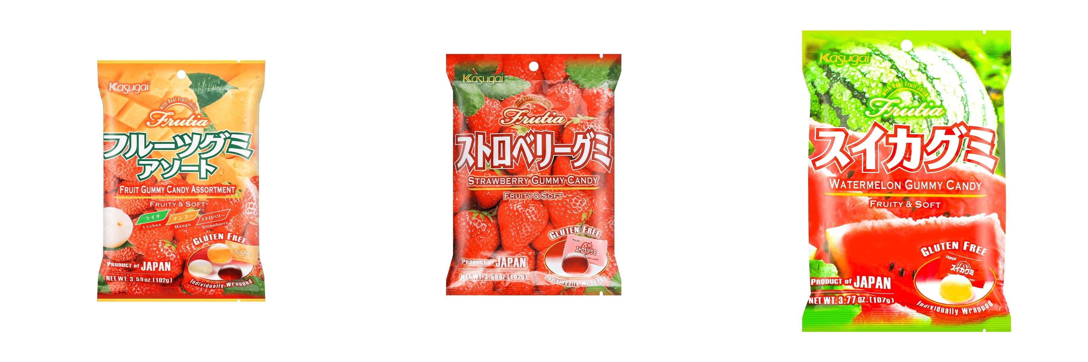 3 Pack Kasugai Gummy Candies, Made in Japan, Gluten Free, Mix 3 Flavor ...