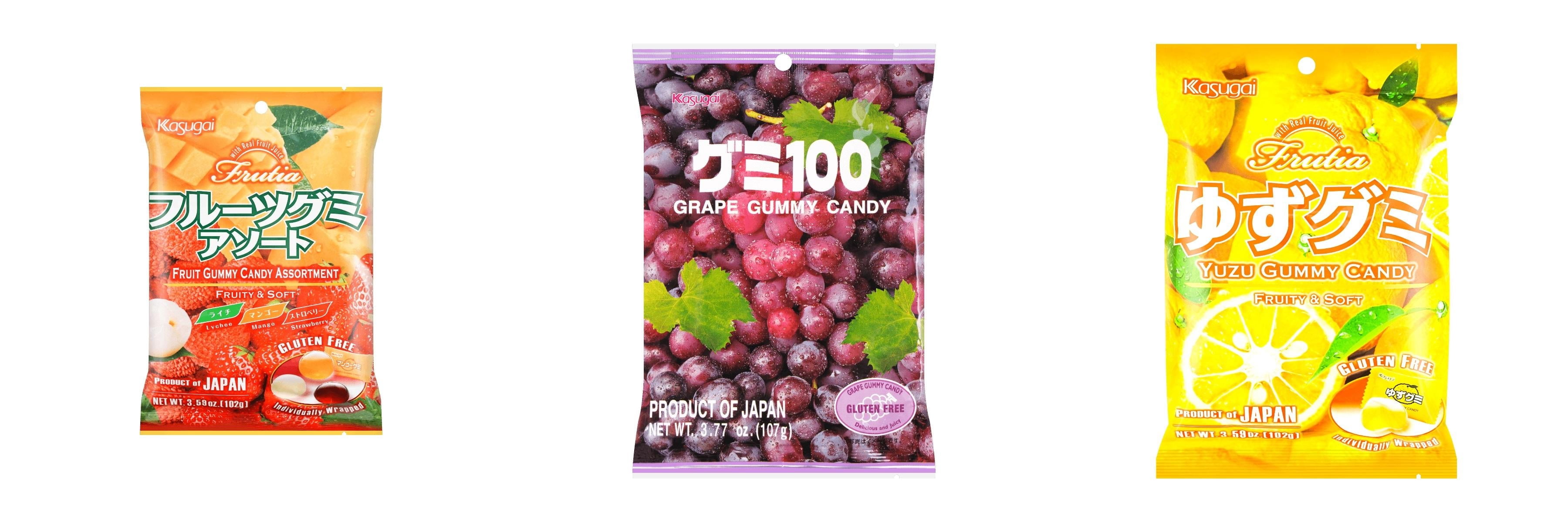 3 Pack Kasugai Gummy Candies, Made in Japan, Gluten Free, Mix 3 Flavor ...