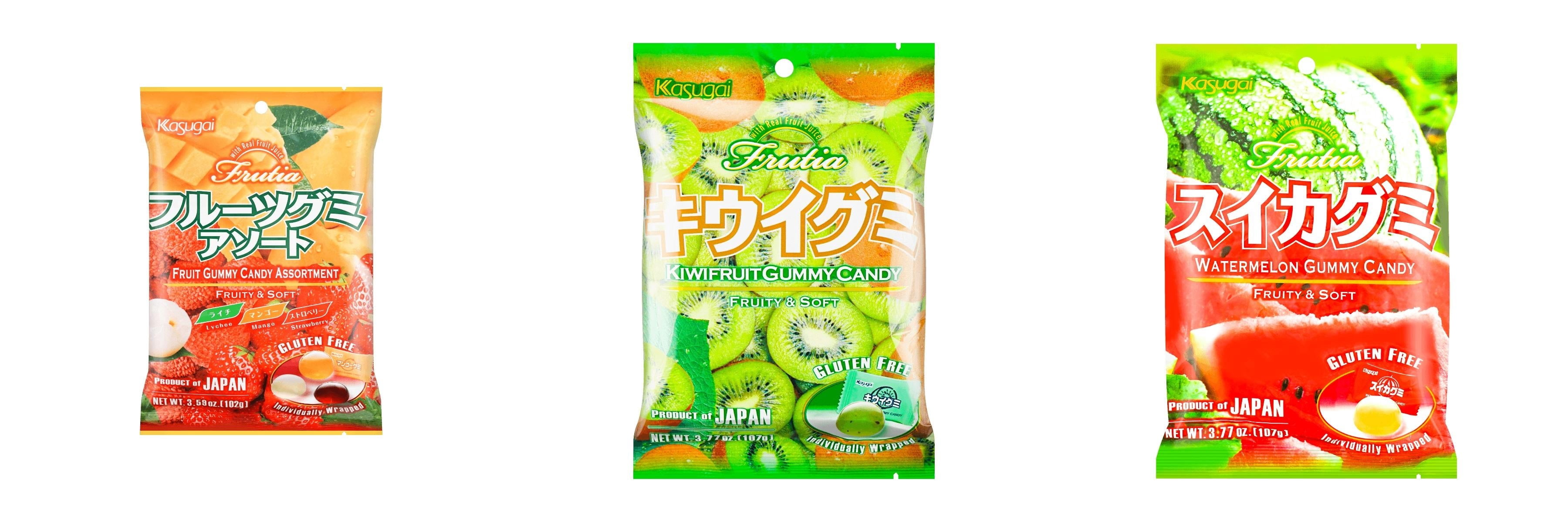 3 Pack Kasugai Gummy Candies, Made in Japan, Gluten Free, Mix 3 Flavor ...