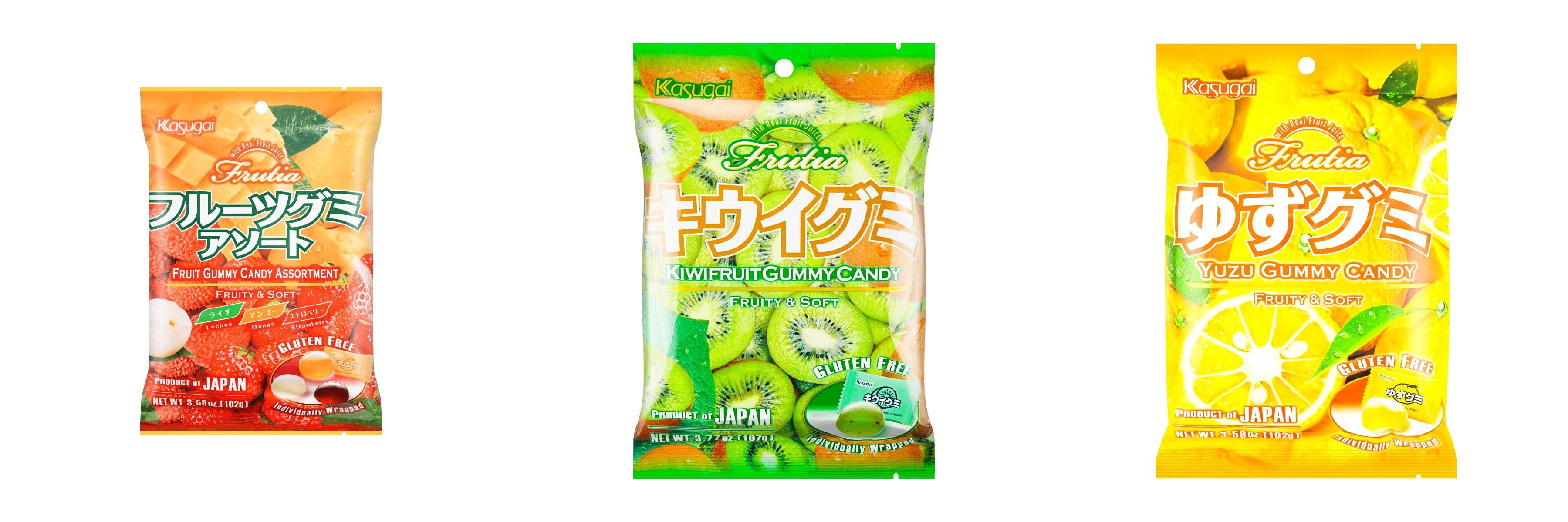3 Pack Kasugai Gummy Candies, Made in Japan, Gluten Free, Mix 3 Flavor ...