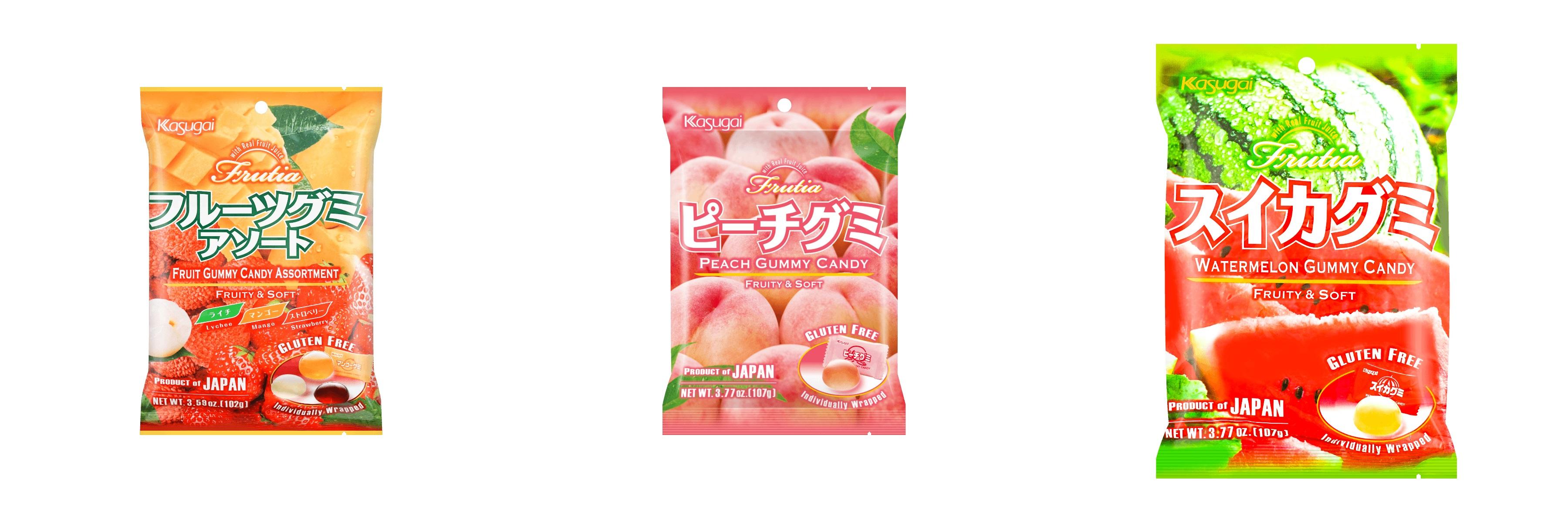 3 Pack Kasugai Gummy Candies, Made in Japan, Gluten Free, Mix 3 Flavor ...