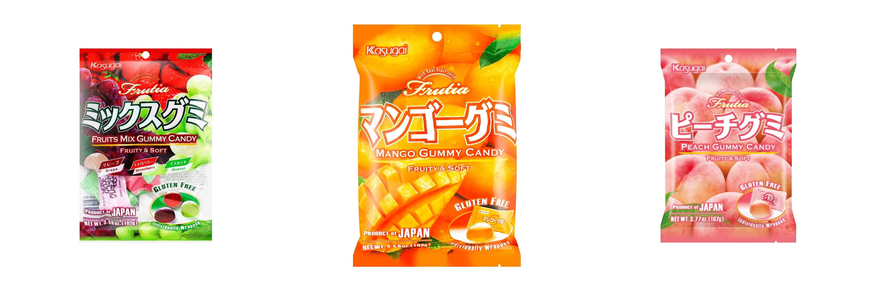 3 Pack Kasugai Gummy Candies, Made in Japan, Gluten Free, Mix 3 Flavor ...