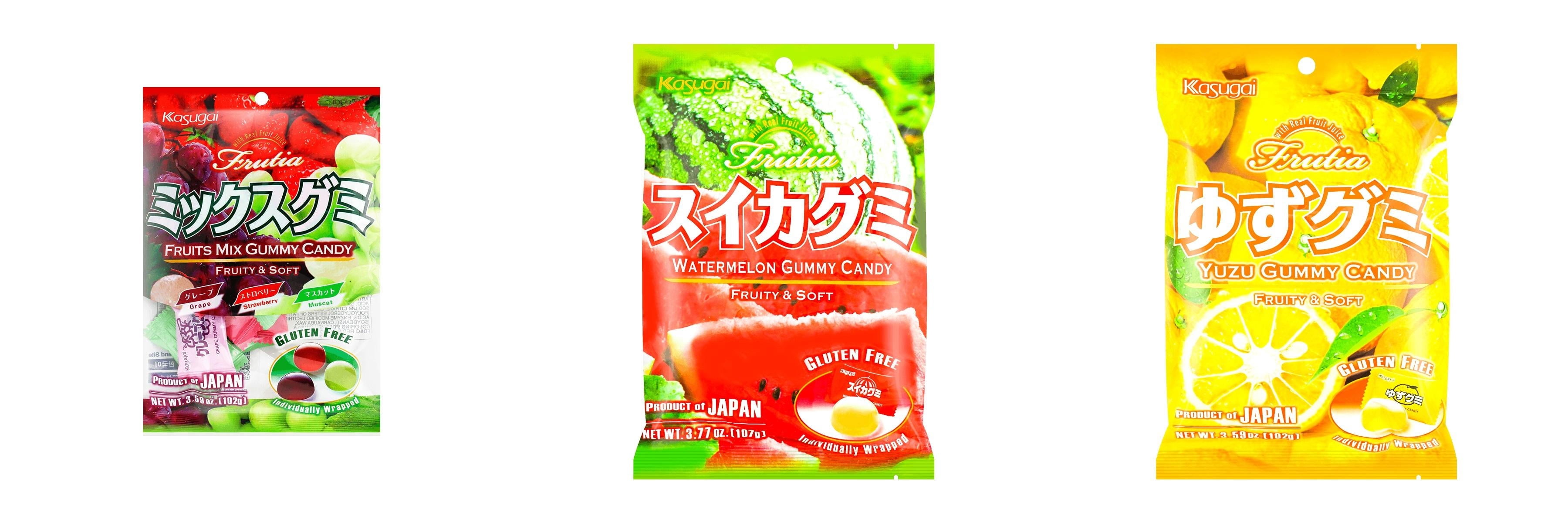 3 Pack Kasugai Gummy Candies, Made in Japan, Gluten Free, Mix 3 Flavor ...